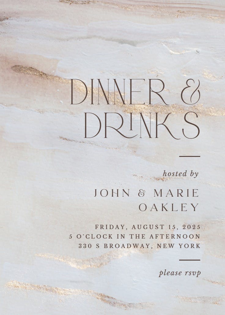 Minimal and elegant - Dinner Party Invitation Template | Greetings Island